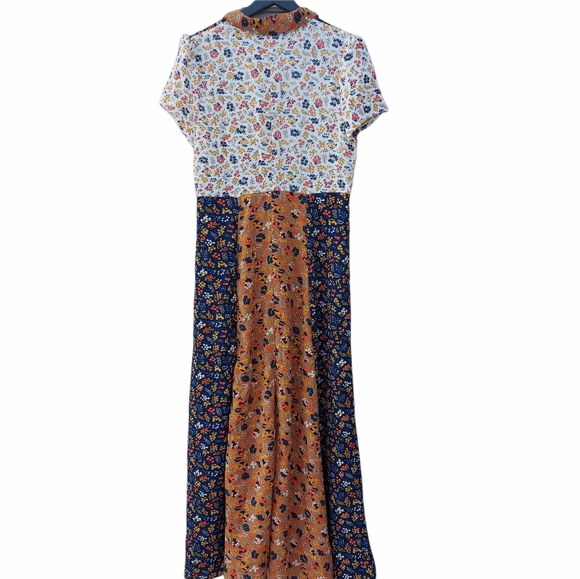 Sweewe | Dresses | Sweewe Paris Floral Patchwork Shirt Dress | Poshmark